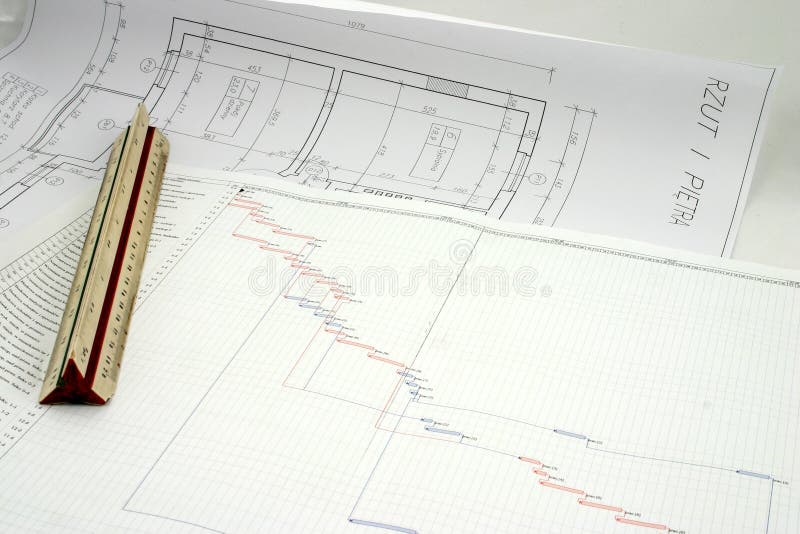 Project plan with design stock photo. Image of blueprint - 783800