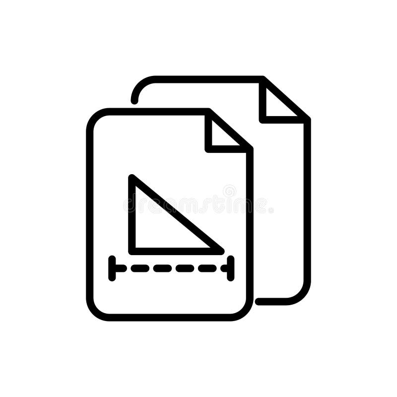 Project Plan Documents Architecture Icon Line Style Stock Vector ...