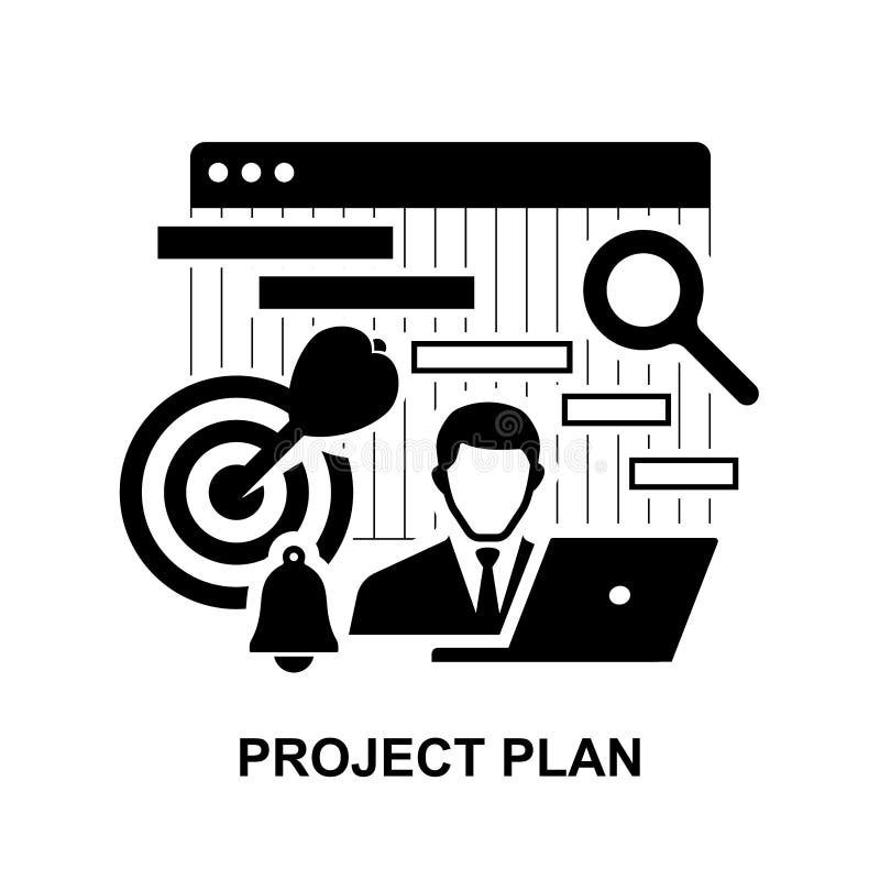 Project Plan Icon. Project Task Management Stock Illustration ...