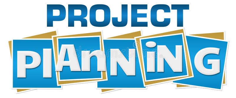 Project Planning Blue Borders Gears Corner Squares Stock Illustration ...