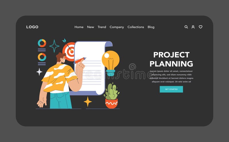 Project Planning Concept. Flat Vector Illustration Stock Vector ...