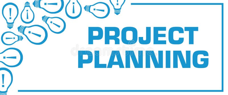 Project Planning Blue Borders Gears Corner Squares Stock Illustration ...