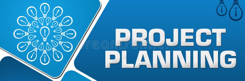 Project Planning Blue Rounded Squares Bulbs Circular Stock Illustration ...