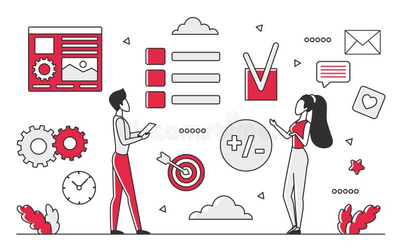 Project planning program stock illustration. Illustration of finance ...