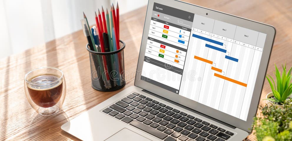 Project Planning Software for Modish Business Project Management Stock ...