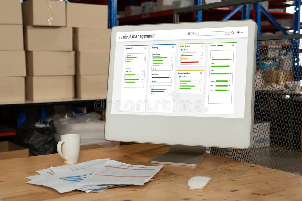 Project Planning Software for Modish Business Project Management Stock ...