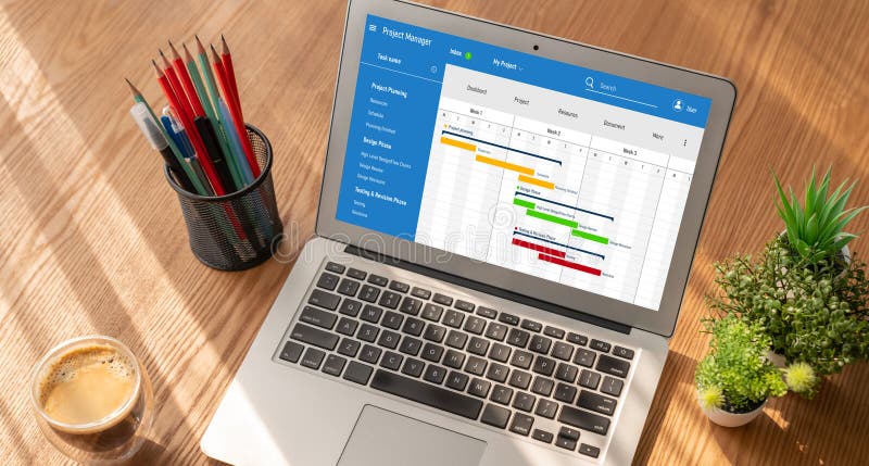 Project Planning Software for Modish Business Project Management Stock ...