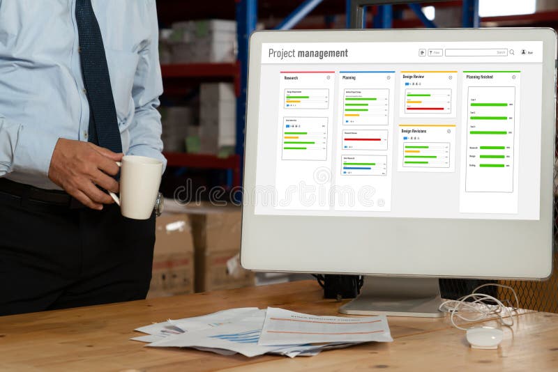 Project Planning Software for Modish Business Project Management Stock ...