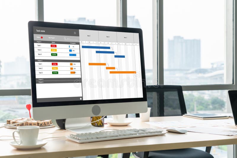 Project Planning Software for Modish Business Project Management Stock ...