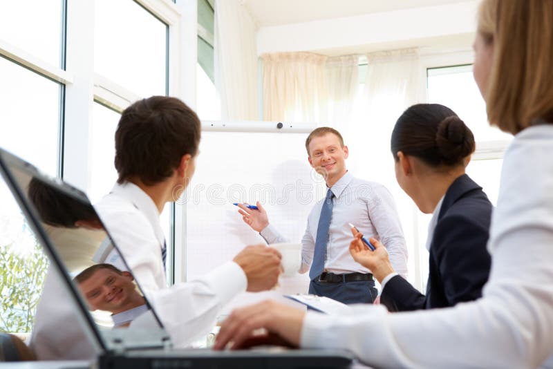 Explaining Business Instructions Stock Photo - Image of interaction ...