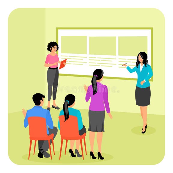 Project Presentation. Group of Student Collaboration during a ...