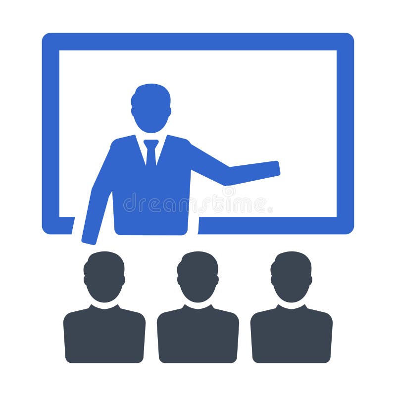 Project presentation icon stock vector. Illustration of vector - 240870758