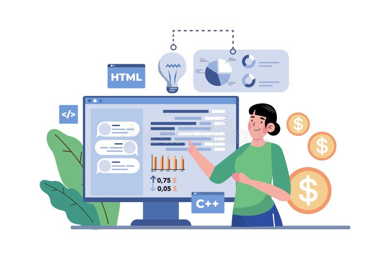 Project Presentation Regarding Development Stock Vector - Illustration ...