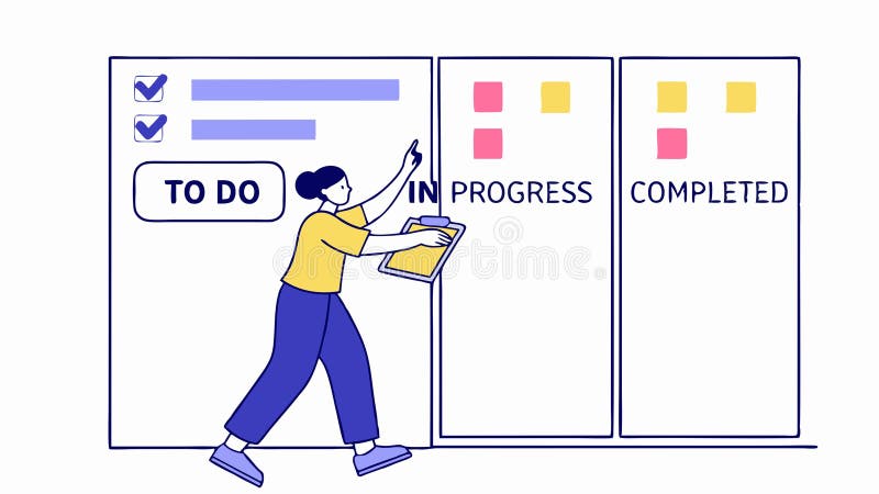 Project Progress Board, To Do and Completed, Vector Design Generative ...