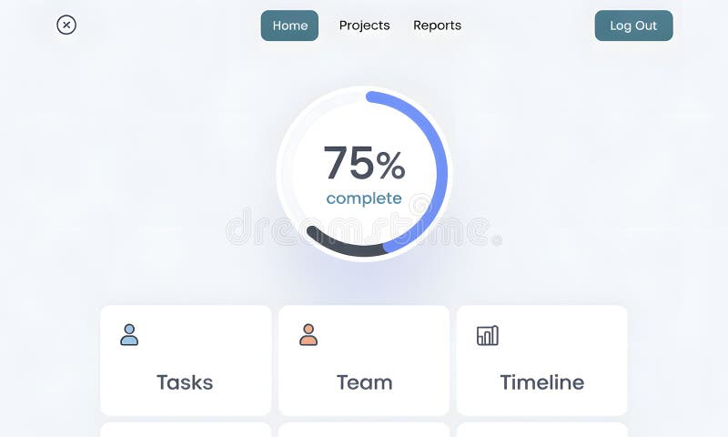 Project Progress Dashboard stock illustration. Illustration of ...