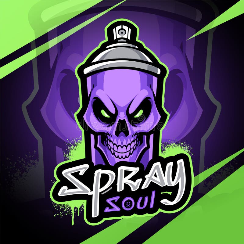 Spray Soul Esport Mascot Logo Design Stock Vector - Illustration of ...