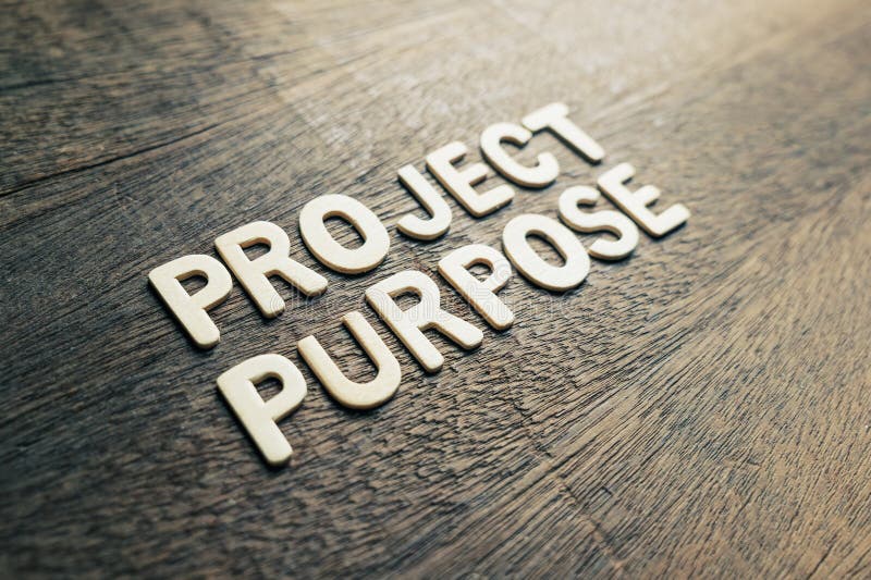 PROJECT PURPOSE stock photo. Image of objective, direction - 335276962