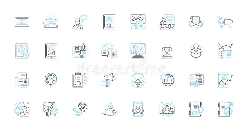 Project Research Linear Icons Set. Investigation, Analysis ...