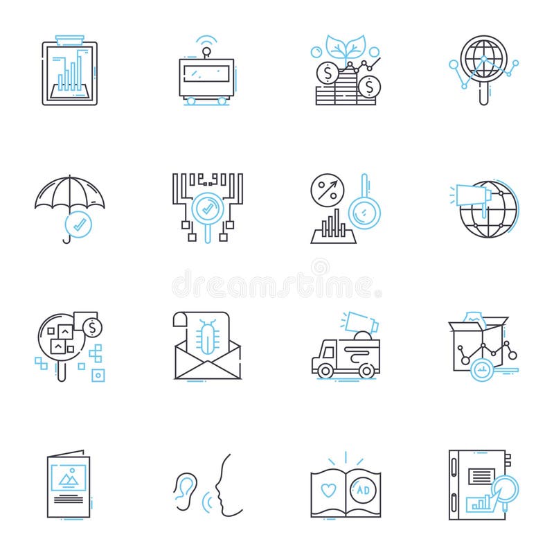 Project Research Linear Icons Set. Investigation, Analysis ...