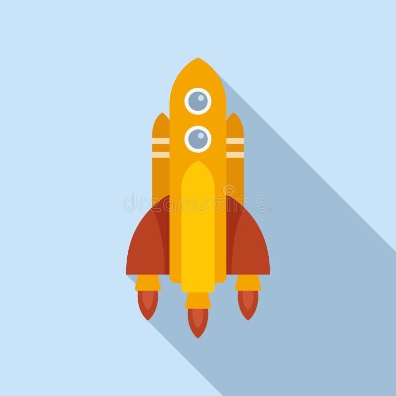 Project Rocket Icon Flat Vector. Space Launch Stock Illustration ...