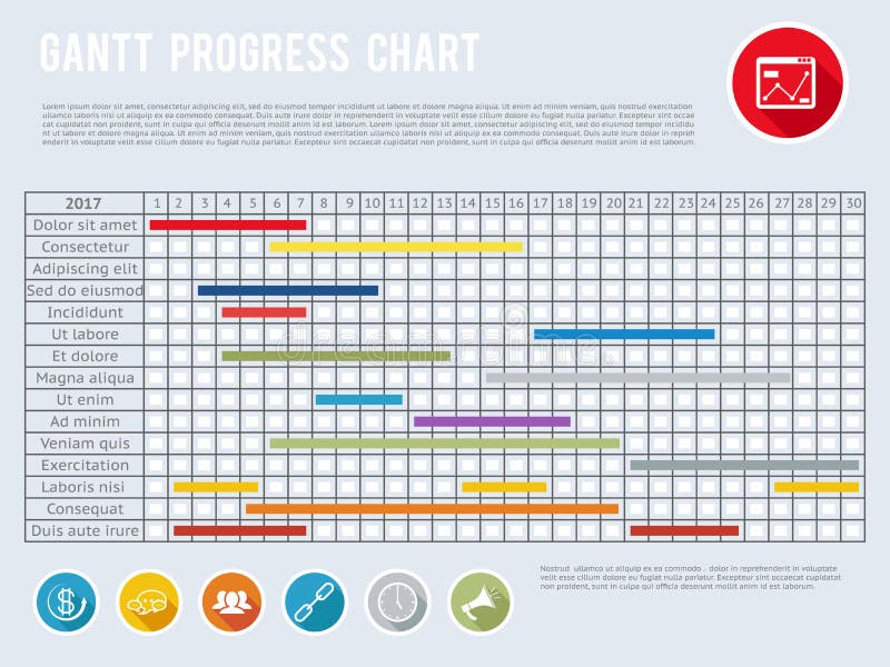 Project Schedule Chart or Progress Planning Timeline Graph Stock Vector ... Project Schedule Chart or Progress Planning Timeline Graph Stock Vector ...