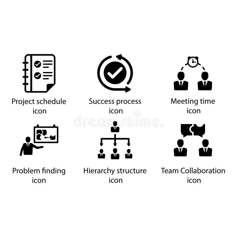 Project Schedule, Success Process, Meeting Time, Problem Finding, Hierarchy, Team Collaboration ...
