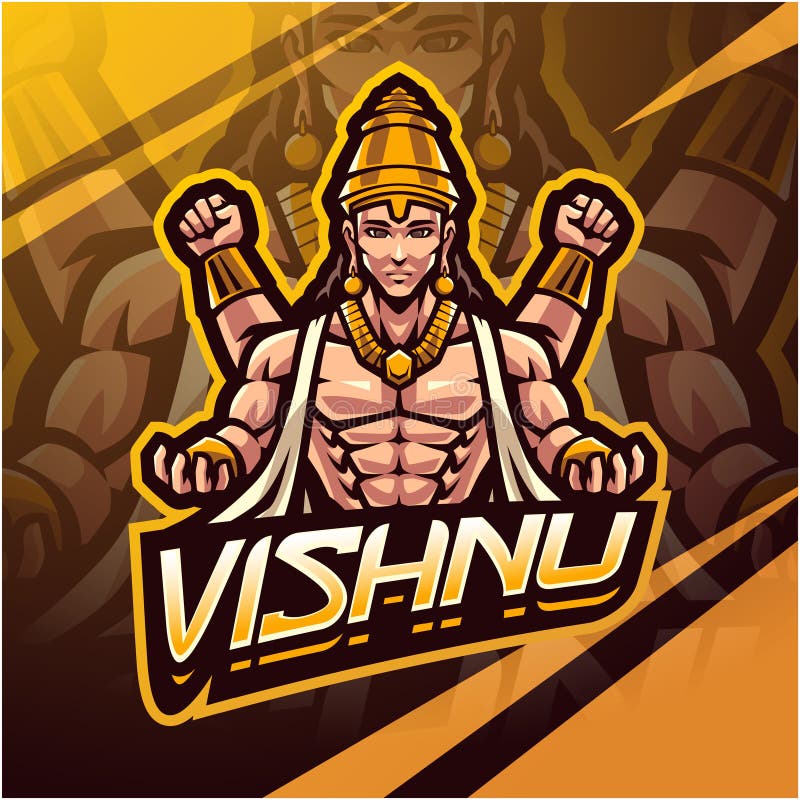 Vishnu Esport Mascot Logo Design Stock Vector - Illustration of asian ...