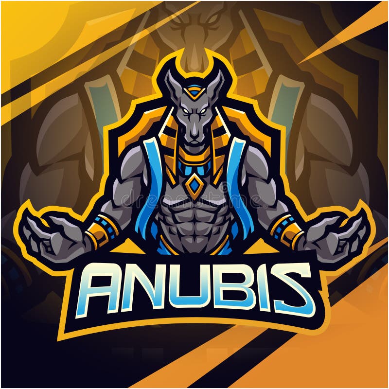 Anubis Esport Mascot Logo Design Stock Vector - Illustration of anime ...