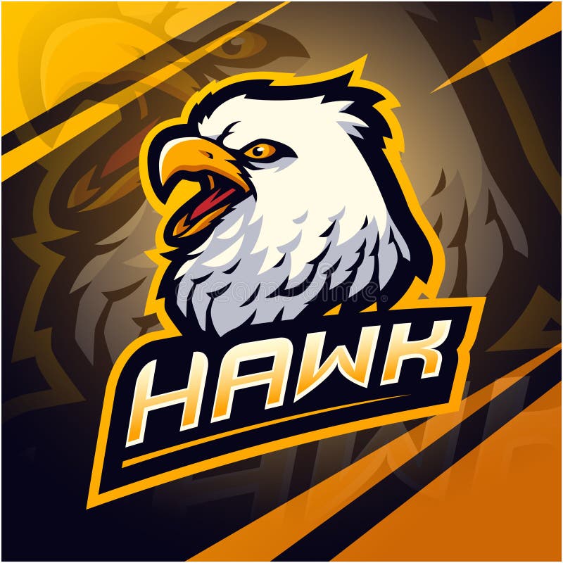 Hawk Esport Mascot Logo Design Stock Vector - Illustration of ...