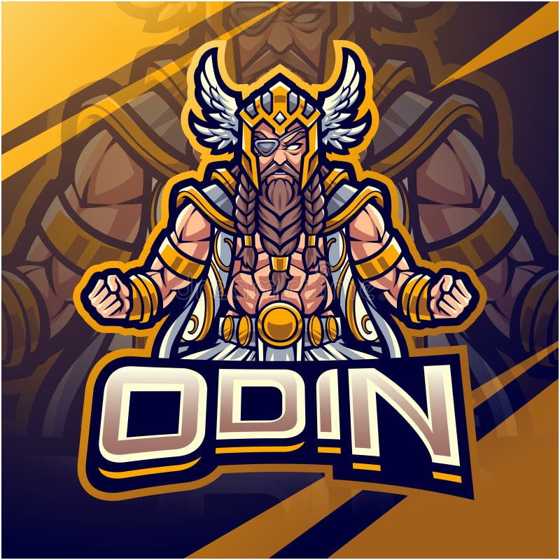 Odin Esport Mascot Logo Design Stock Vector - Illustration of design ...