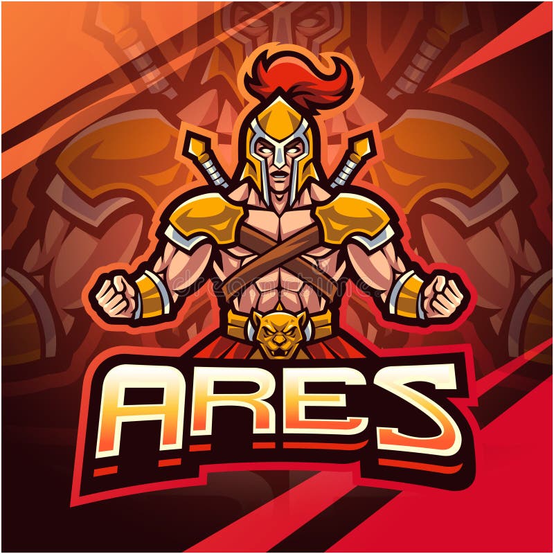 Ares Esport Mascot Logo Design Stock Vector - Illustration of games ...