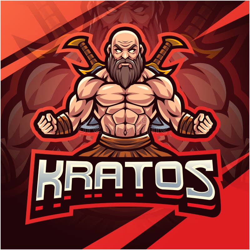 Kratos Esport Mascot Logo Design Stock Vector - Illustration of ...