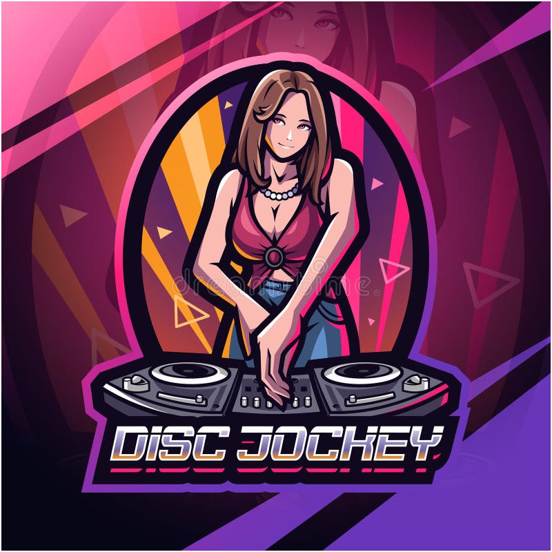 Disc Jockey Esport Mascot Logo Design Stock Illustration - Illustration ...