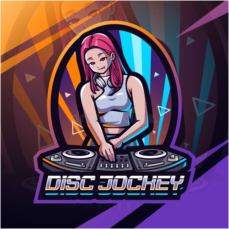 Disc Jockey Esport Mascot Logo Design Stock Vector - Illustration of ...