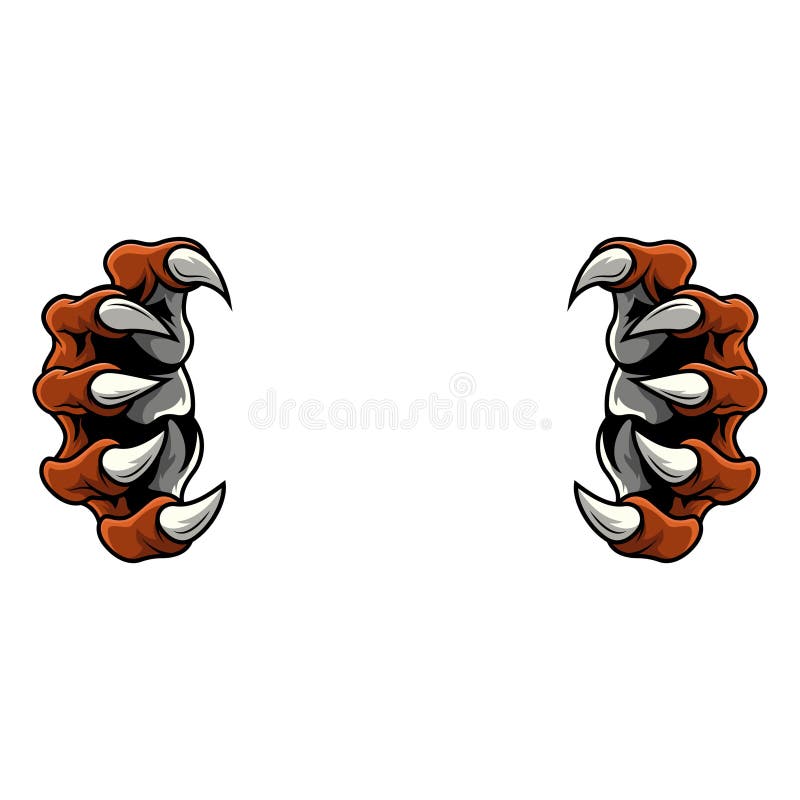 Tiger Claw Mascot Logo Design Stock Vector - Illustration of character ...
