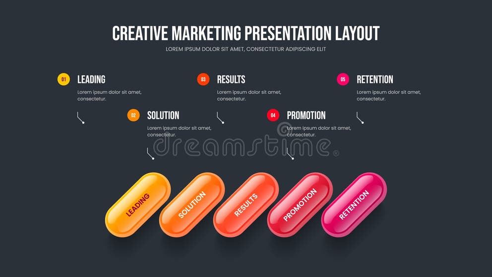 Project Showcase 5 Element Infographic Frame Template Stock Vector ...