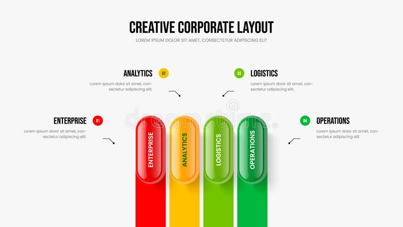 Visual Review Four Step Infographic Frame Layout. Stock Vector ...