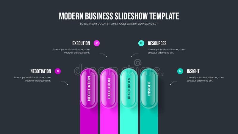Project Solution 4 Element Diagram Presentation Template Stock Vector - Illustration of element ...