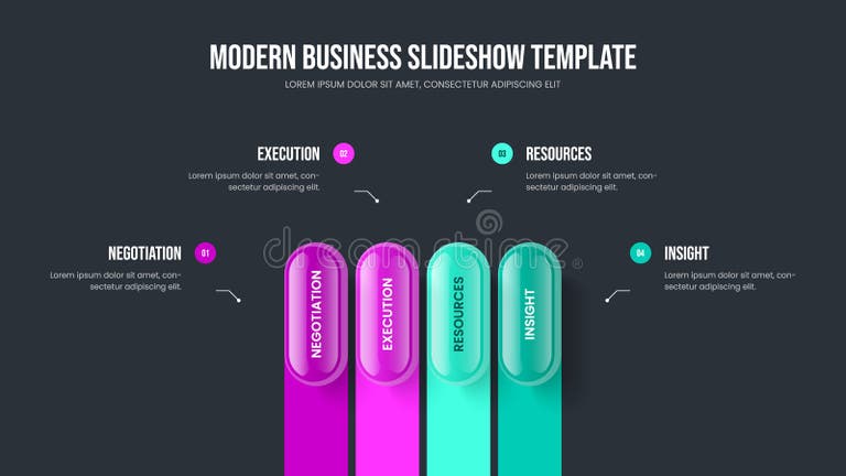 Project Solution 4 Element Diagram Presentation Template Stock Vector ...