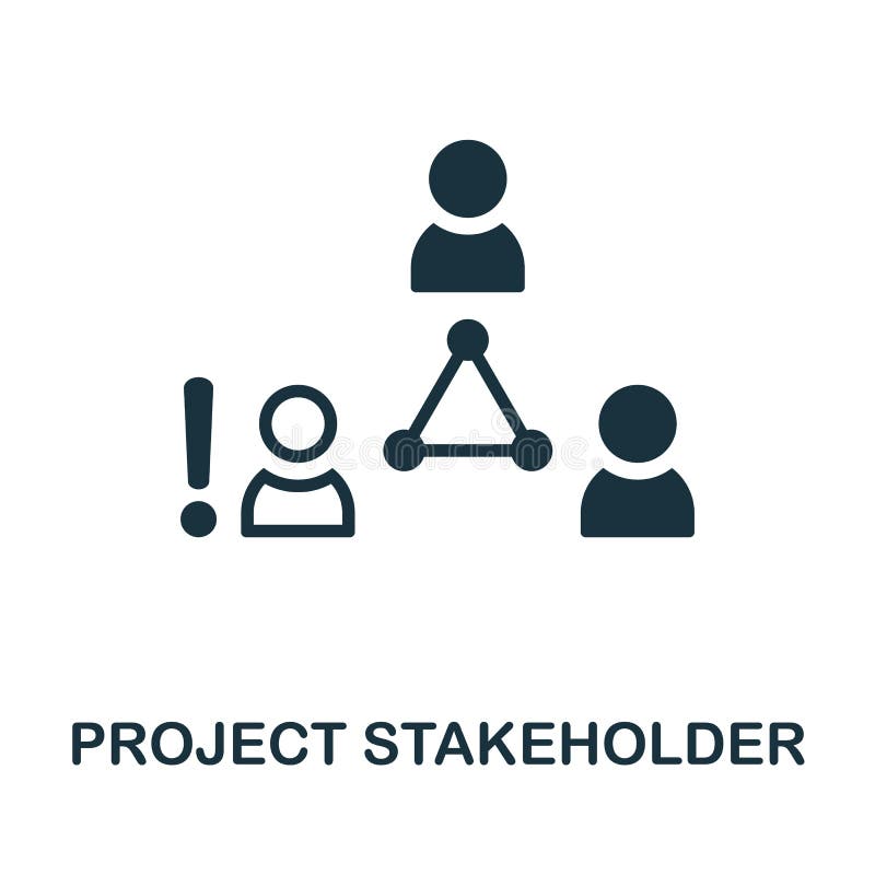 Project Stakeholder Icon. Monochrome Sign from Project Development ...