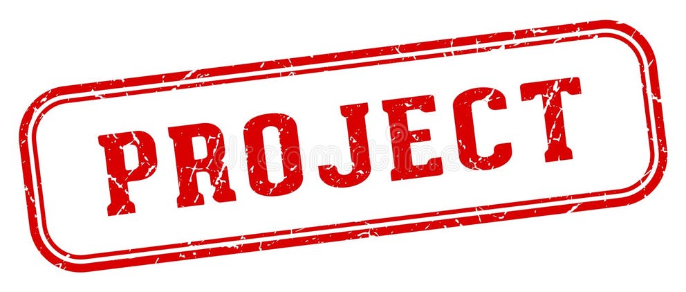 Project Stamp. Project Rectangular Stamp on White Background Stock ...