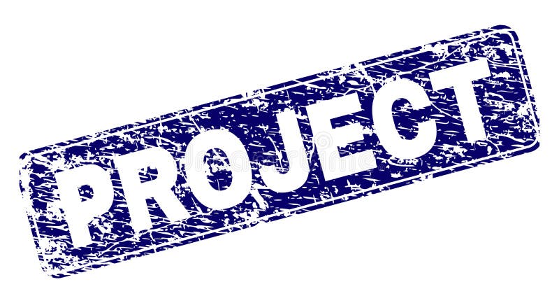 Grunge PROJECT Framed Rounded Rectangle Stamp Stock Vector ...