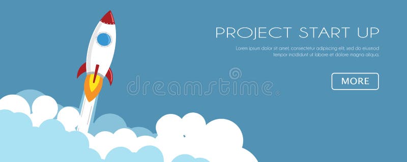 Project Start Up stock vector. Illustration of fire, startup - 74887627