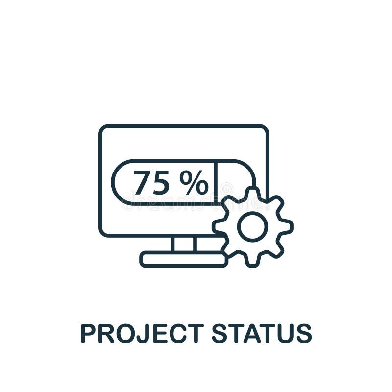 Project Status Icon. Monochrome Simple Project Planning Icon for ...