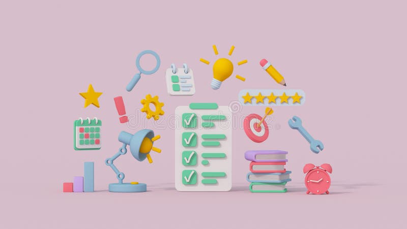 Project Task Management and Effective Time Planning 3D Render ...