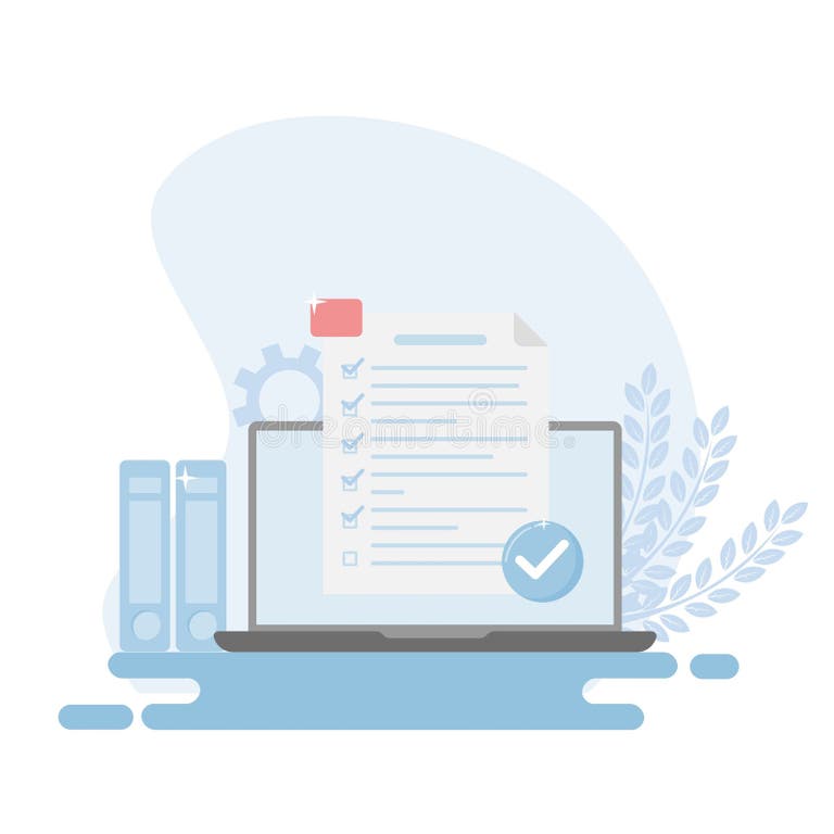 Project and Task Management. Tick Mark. Illustration of Optimization ...