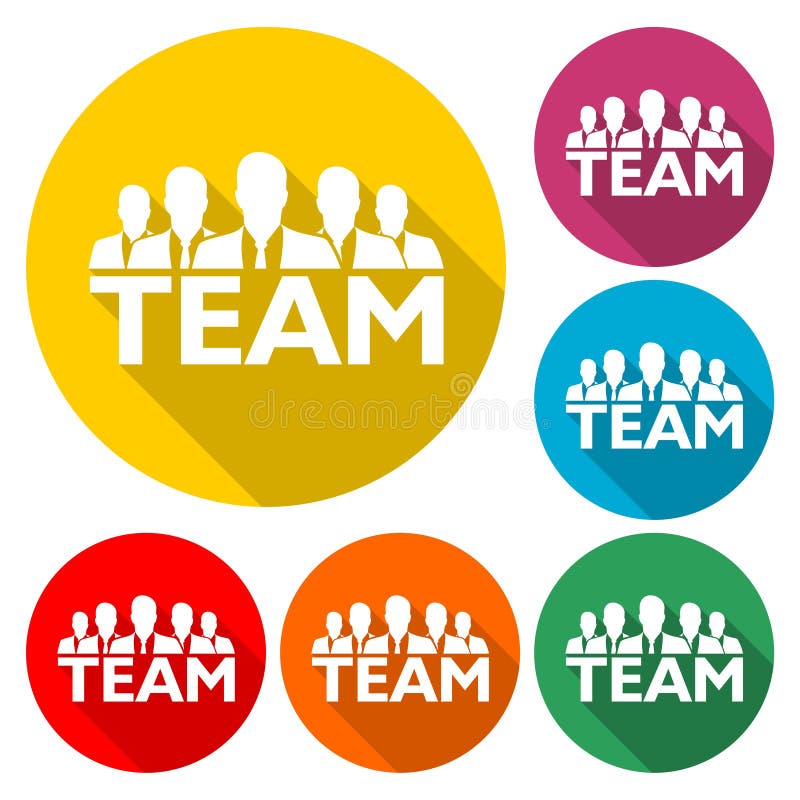 Project Team Base Icon Isolated with Long Shadow Stock Vector ... Project Team Base Icon Isolated with Long Shadow Stock Vector ...