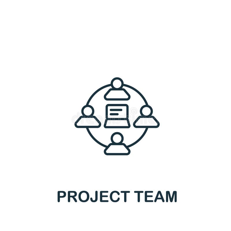 Team Organization Icon. Monochrome Simple Sign from Collaboration ...