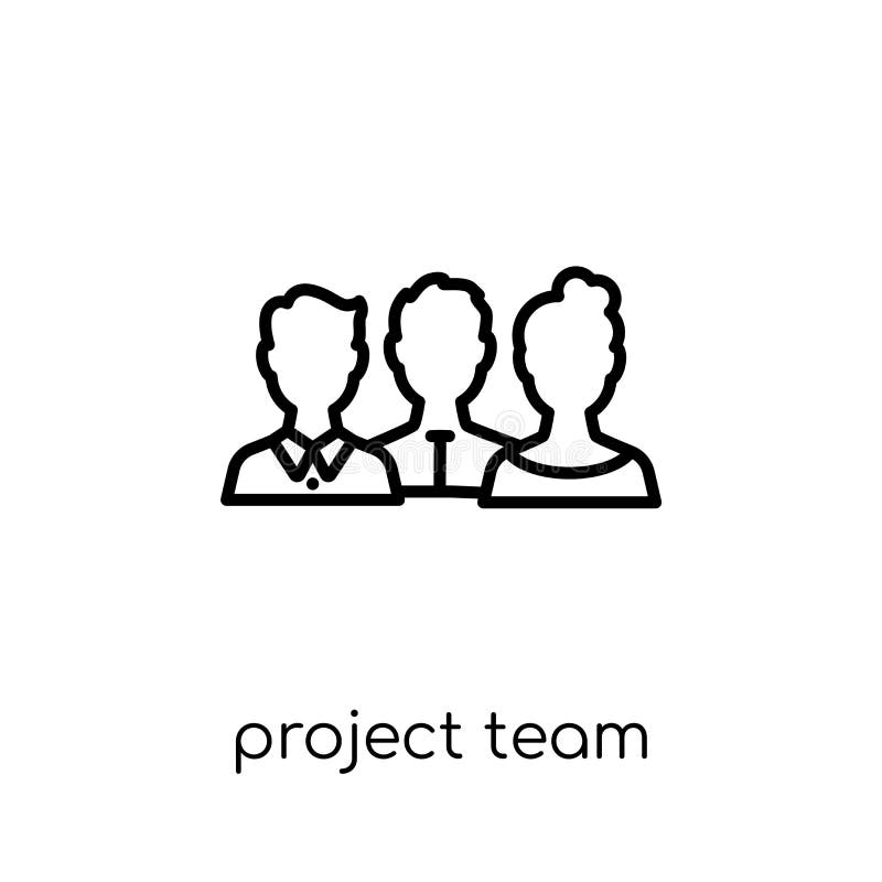 Project Team Icon. Trendy Modern Flat Linear Vector Project Team Stock ...