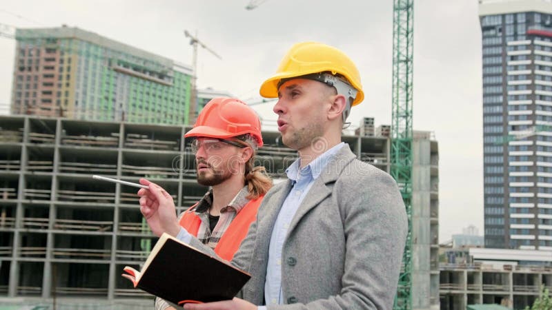 Project Team Performing Inspection of New Building Project Stock Image ...